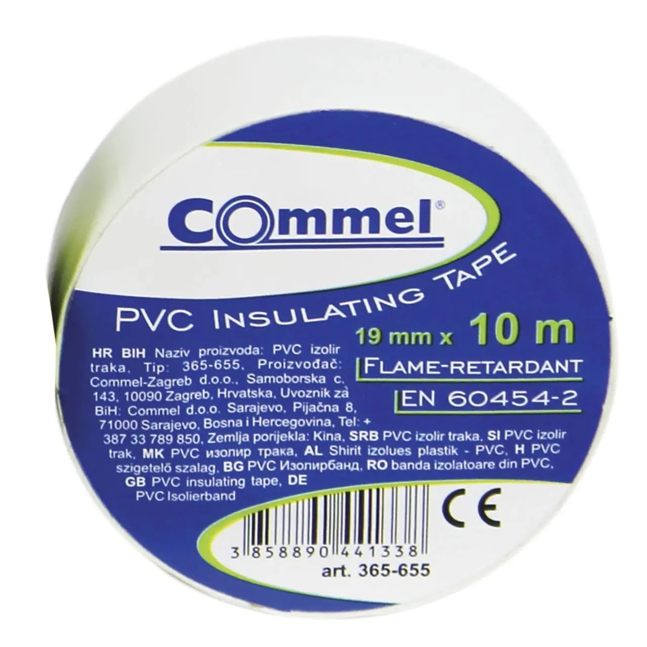 COMMEL Izolir traka 0.13mmx19mmx10 m, Bela