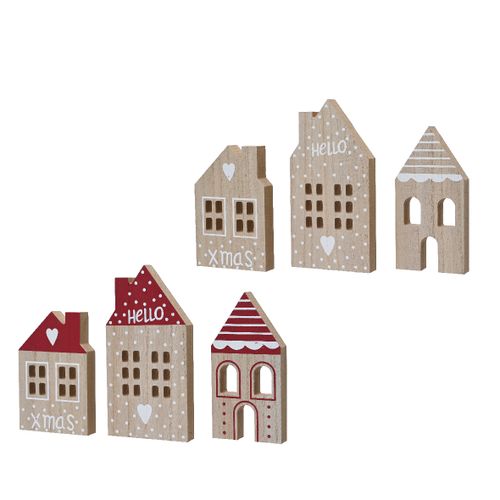 Set MDF kućice 3pcs 26cm 510644 - Blond/colors - KMG