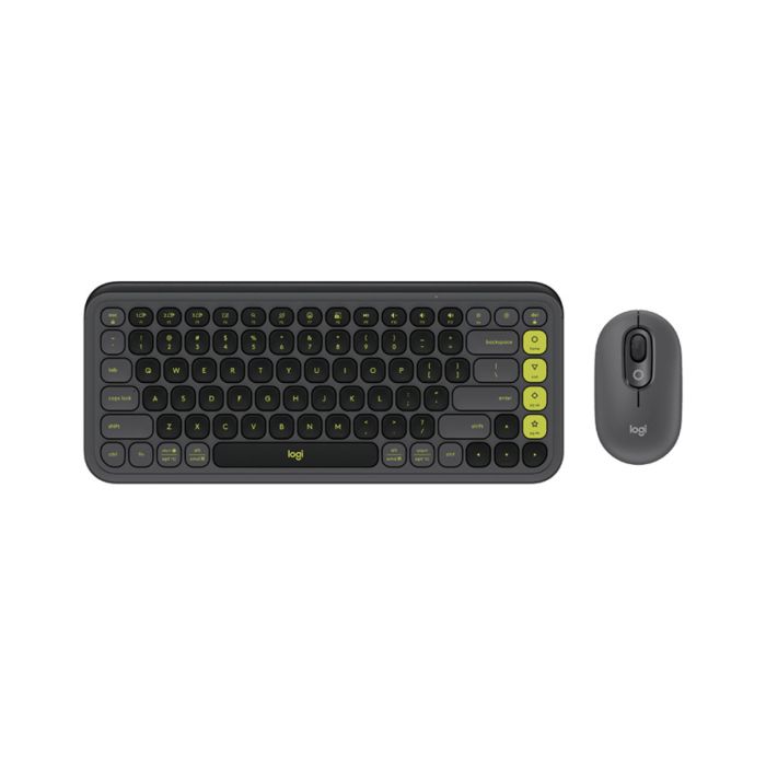 Tastatura + miš Logitech POP Icon Combo Wireless US Graphite/Green