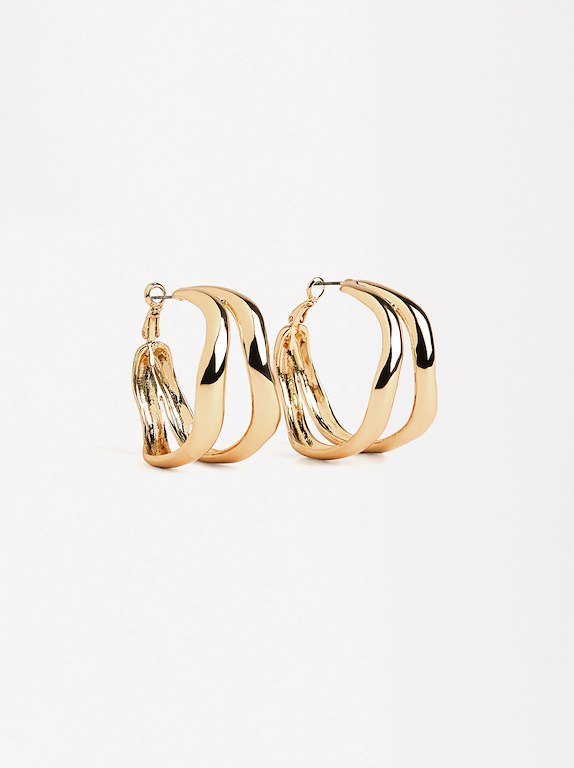 Maxi Hoop Earrings With Double Effect