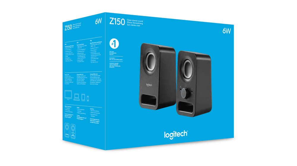 Z150 Multimedia Speakers 2.0 System Black