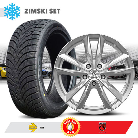 215/60 R16 SET Z MOMO + REDS FAS SIL 5/112