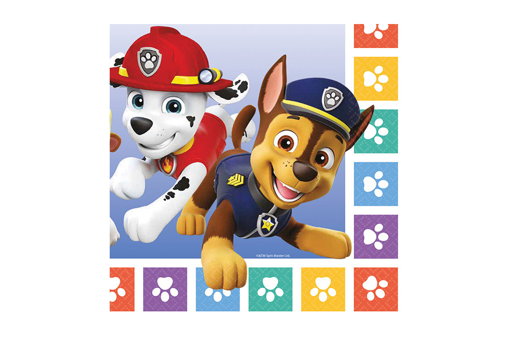 Salvete Paw Patrol 33cm – 16 kom