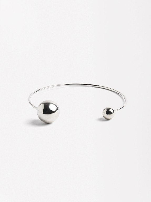 Thin Open Bracelet With Spheres