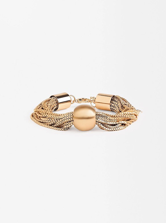 Multi-Chain Bracelet With Sphere