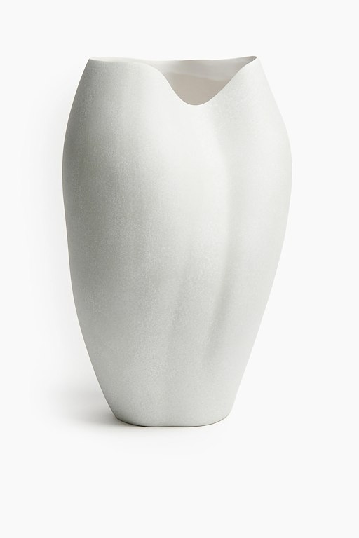 Extra-large irregular stoneware vase