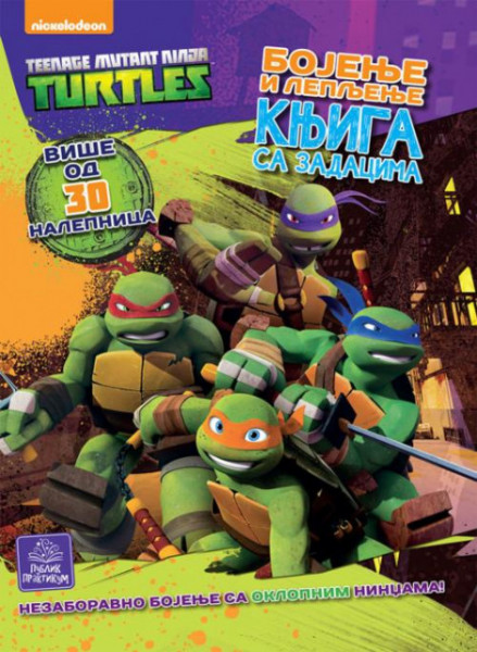 TMNT - Bojenje i lepljenjeknjiga sa zadacima - Nickelodeon