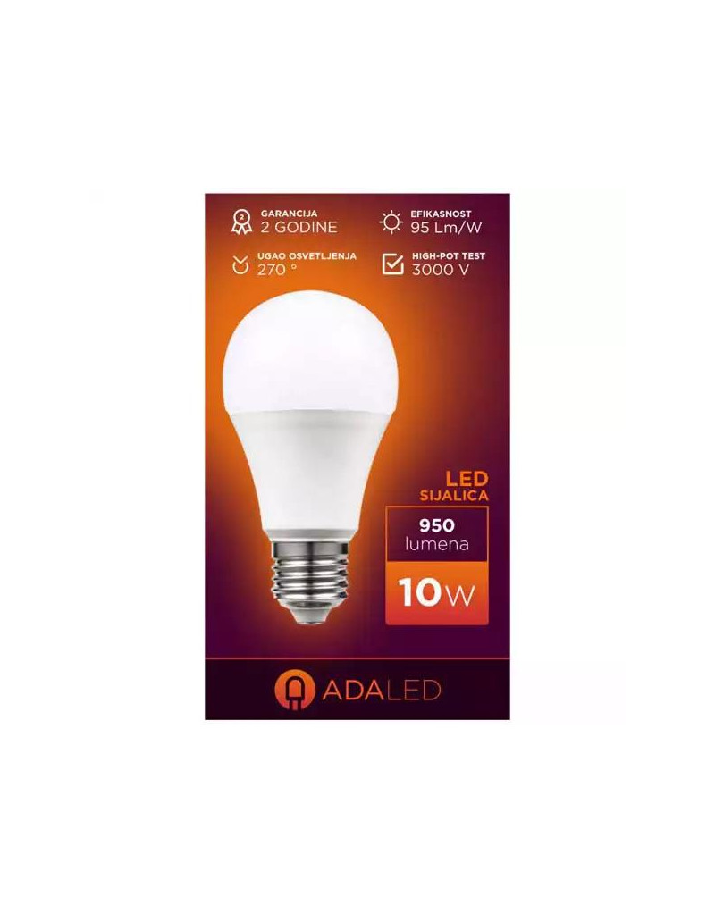 ADA LED sijalica A60-10W-RC-E27-A 4200K