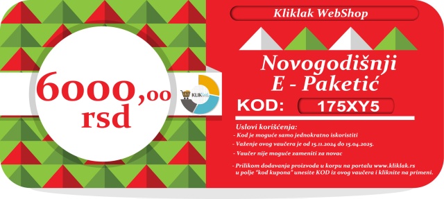 Novogodišnji E-Paketić Vaučer - 6000 din