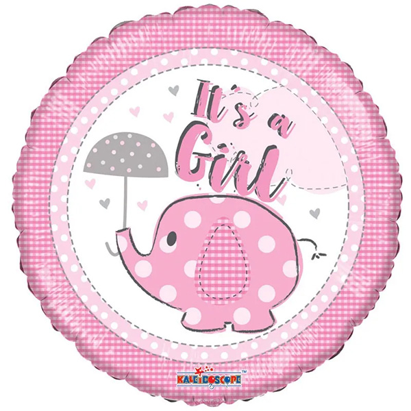 1617118
18″ Foil It’s A Girl Elephant