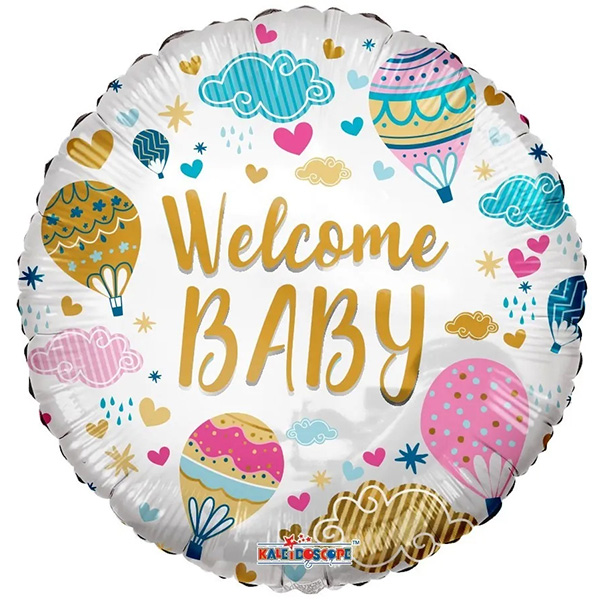 1653118
18″ Foil Welcome Baby Hot Air Balloons Eco