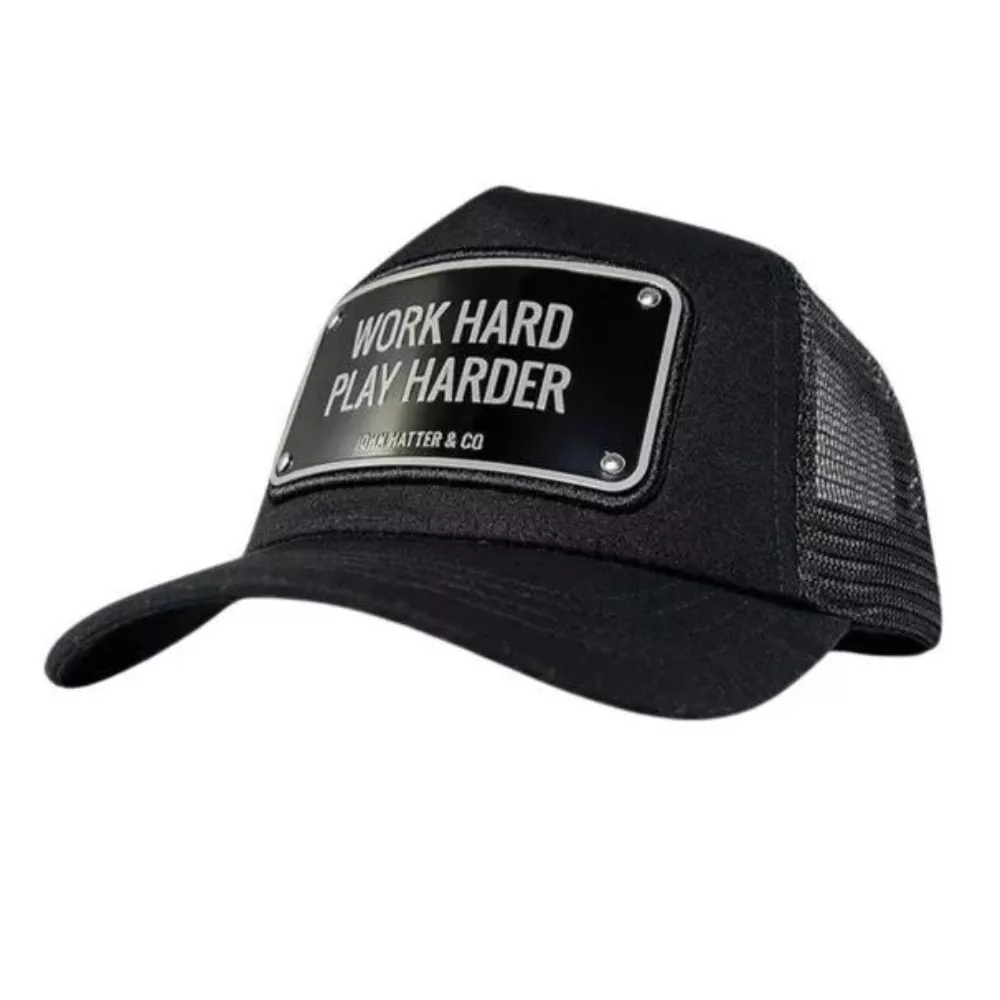 WORK HARD PLAY HARDER BLACK