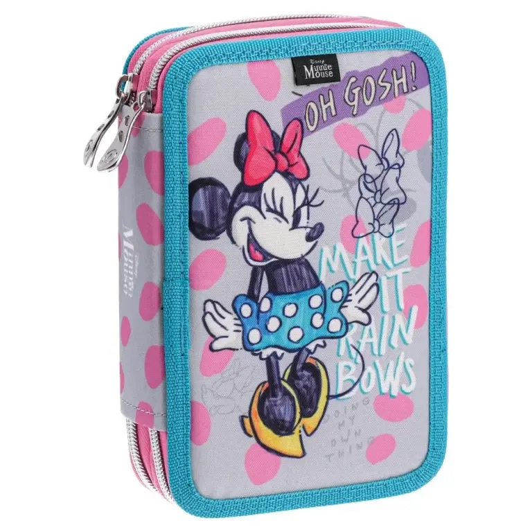 BEST BUY Pernica puna, Double decker, Minnie Mouse, 2 zipa, Oh Gosh, Sivo-roze