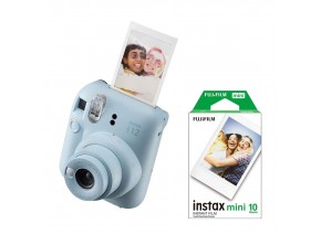 FUJIFILM INSTAX MINI 12 Instant Film Camera (PASTEL BLUE) + INSTAX Mini Film 2-Pack