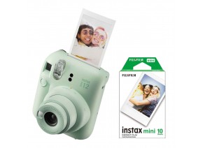 FUJIFILM INSTAX MINI 12 Instant Film Camera (MINT GREEN) + INSTAX Mini Film 2-Pack