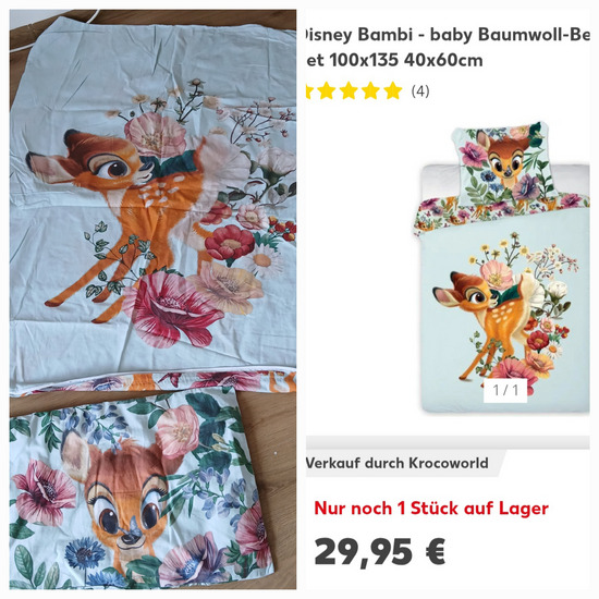 Bambi 2 lica posteljina