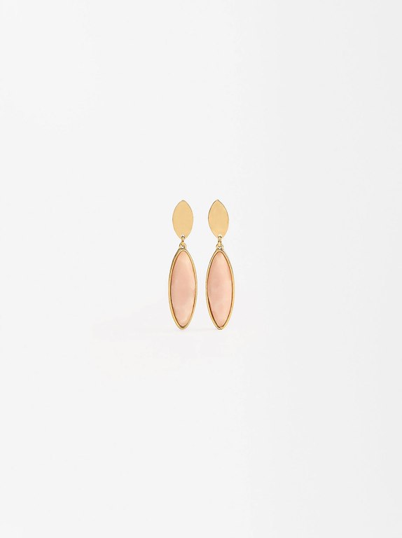 Elongated Stone Earrings