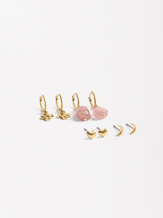 Stone Earrings Set