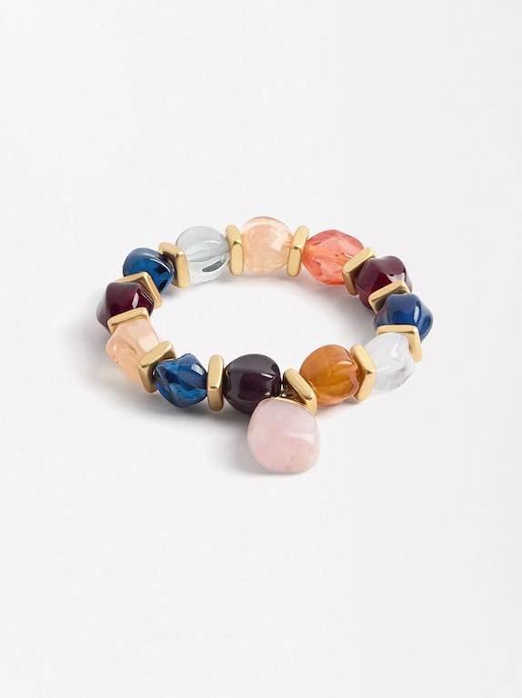 Elastic bracelet with stones