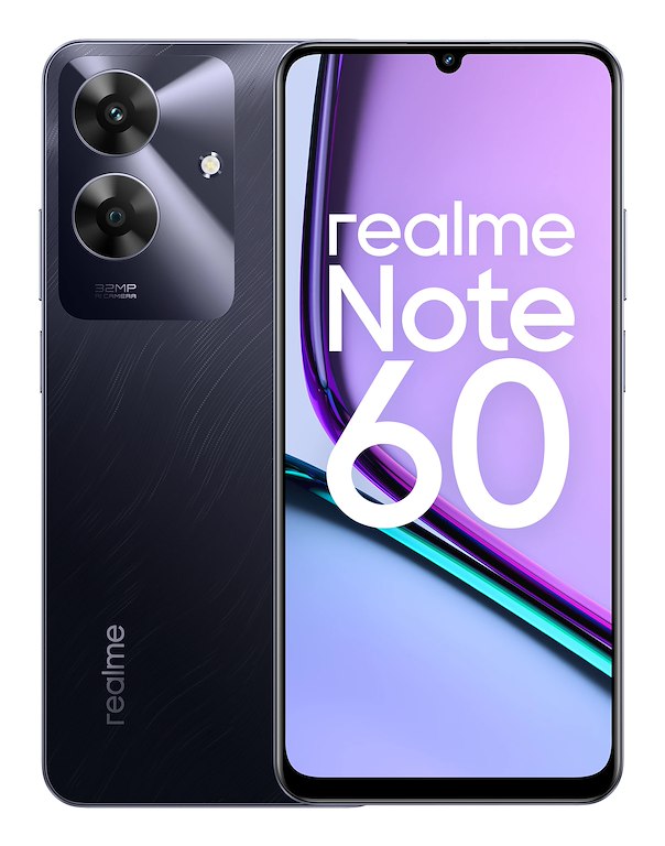 Realme Note 60 4/128GB crni mobilni 6.74" Octa Core Unisoc Tiger T612 4GB 128GB 32Mpx Dual Sim