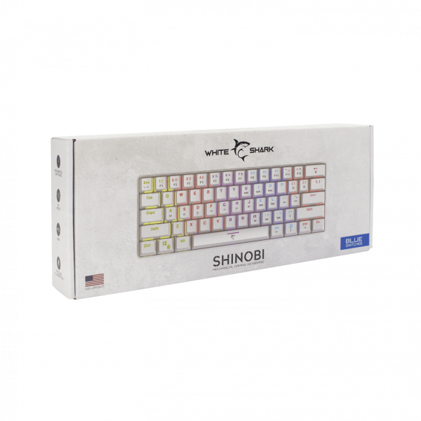 WS GK 2022 SHINOBI, White US, Mechanical Keyboard