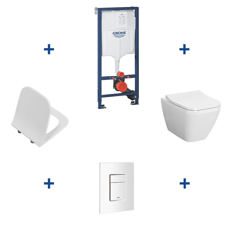 Grohe i Vitra Konzolni set Bela tipka 38536001,38732SH0,191-003R009,7082B003-0075