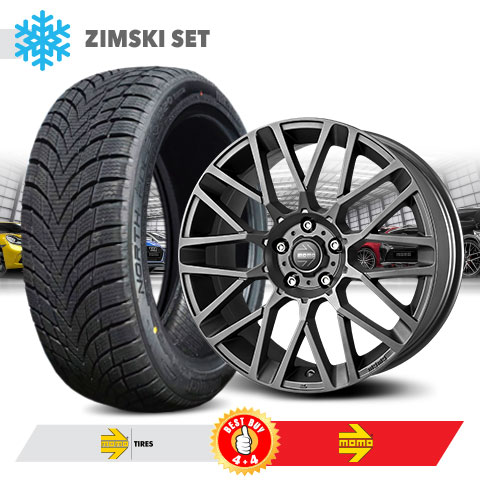 215/55 R17 SET Z MOMO + MOMO REV MA 5/112