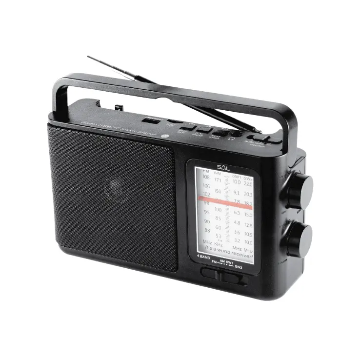 SAL Radio prijemnik + Bluetooth RPR 7B, 4/1, AM-FM-SW1-SW2 band, crni