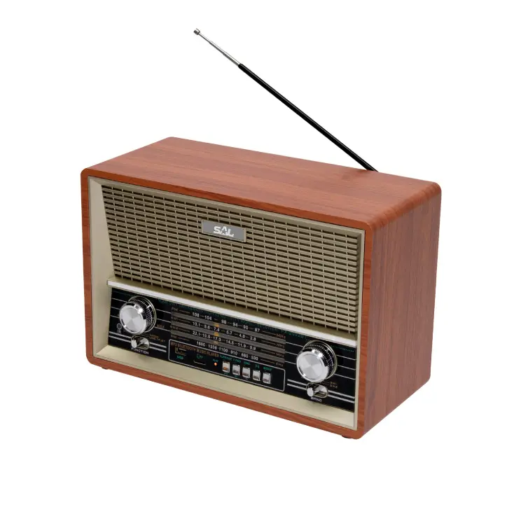 SAL Retro radio + BT bežični zvučnik RRT 4B, 4/1, FM, MP3, AUX, braon