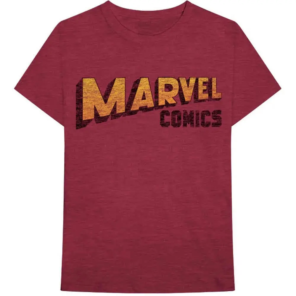 Majica Marvel Comics Warped Logo, Bordo