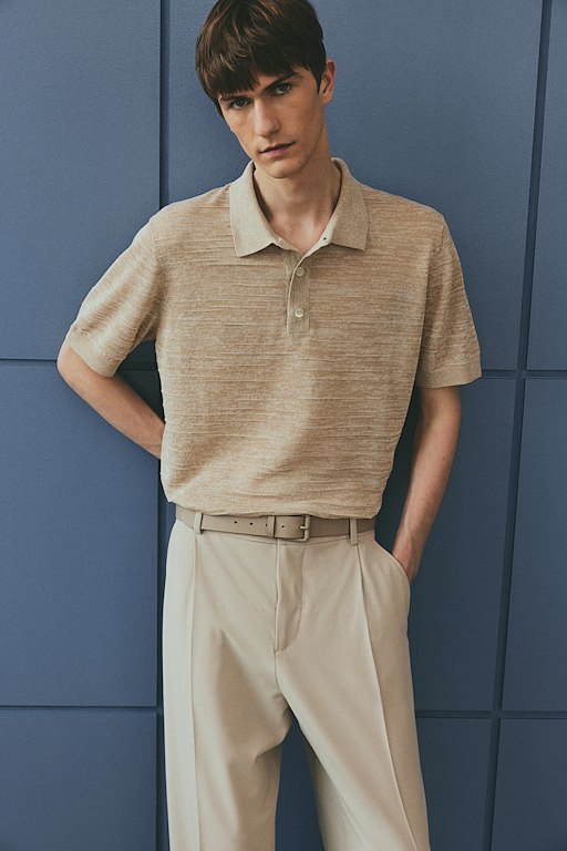 Regular Fit Fine-knit polo shirt