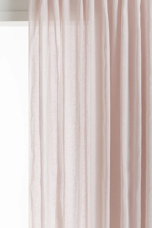 1-pack wide linen-blend curtain length