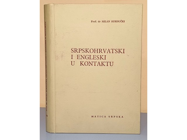 SRPSKOHRVATSKI I ENGLESKI U KONTAKTU Milan Surdučki