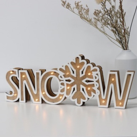 Dekordom novogodišnja dekoracija led wood light xm6036 - snow ( 023486 )