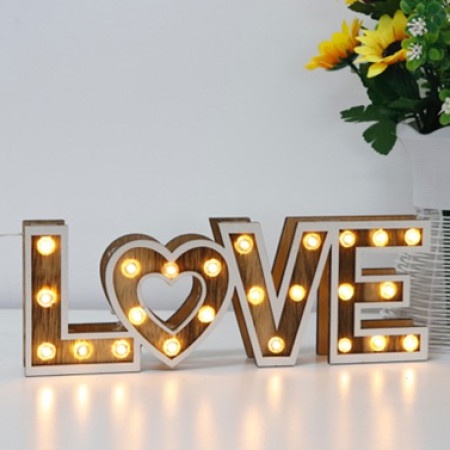 Dekordom novogodišnja dekoracija led wood light xm6038 - love ( 023487 )