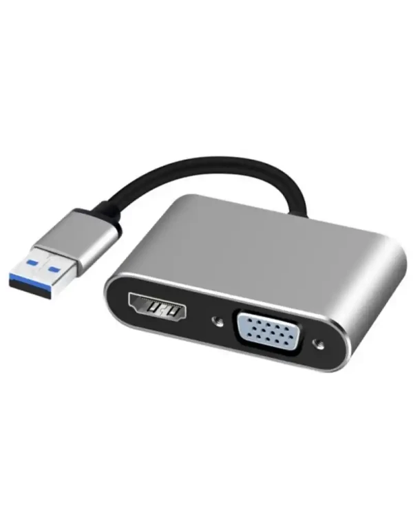 USB Adapter-konverter USB 3.0 - HDMI+VGA MŽ Linkom