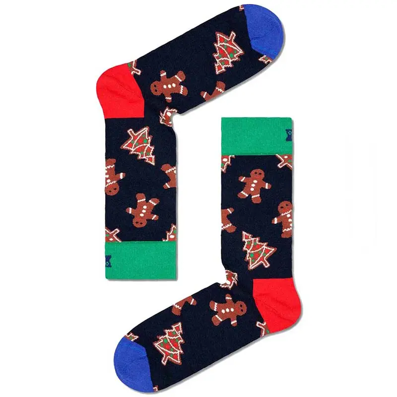 HAPPY SOCKS Čarape Pack gingerbread cookies socks gift box unisex, Crne