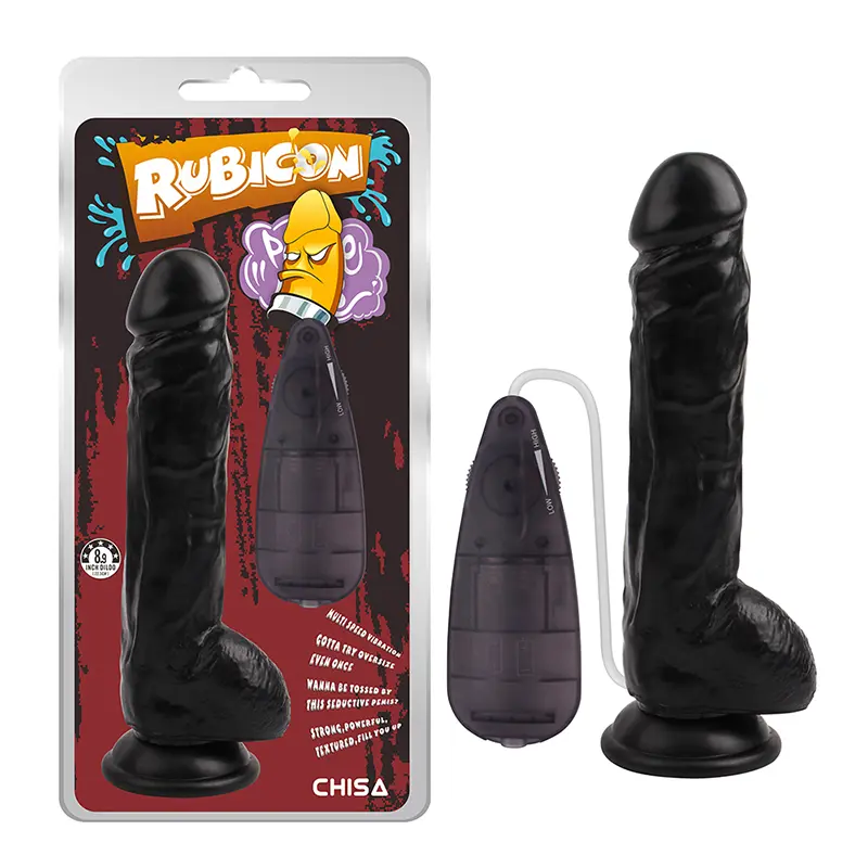 Vibro Dildo, Crni, 23 cm