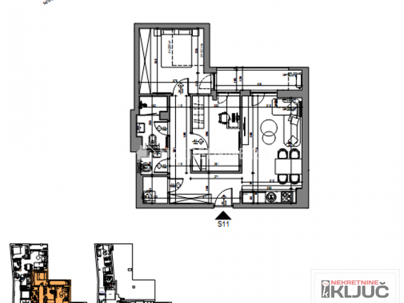 CENTAR-PEŠAČKA ZONA, 62m2, Dvoiposoban sa pdv