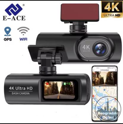 E-ACE Auto Kamera UHD 4K WIFI GPS + SD 64GB Gratis