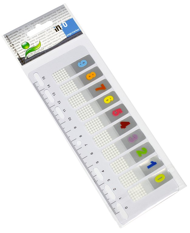 Info set sa indeksima za numeraciju 10×10 listića Info Notes
