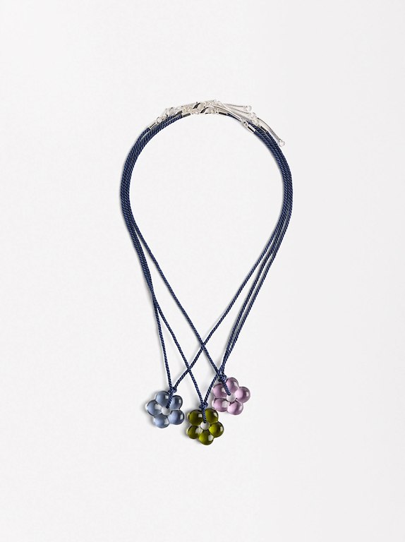 Multicolor Flower Necklace Set