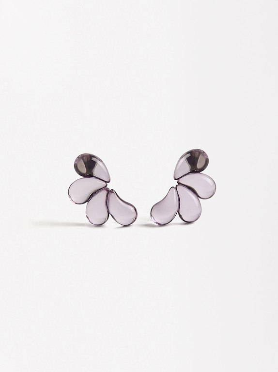 Half-Flower Transparent Earrings