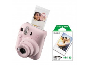 FUJIFILM INSTAX MINI 12 Instant Film Camera (BLOSSOM PINK) + INSTAX Mini Film 2-Pack