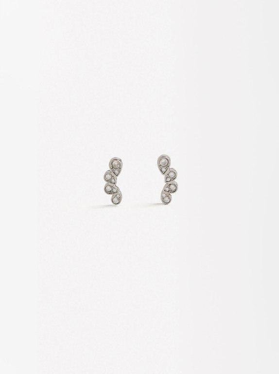 Short Earrings With Zirconia