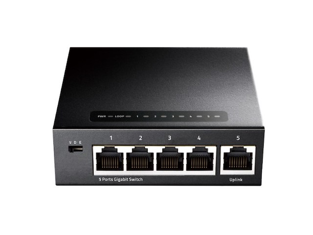 Cudy GS105 metalni 5-Port Gbit Desktop Switch, 5x RJ45 10/100/1000, ver 4.0