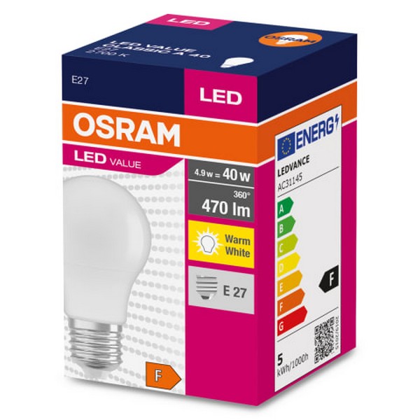 LED SIJALICA 5W/827 E27 CLA40 OSRAM