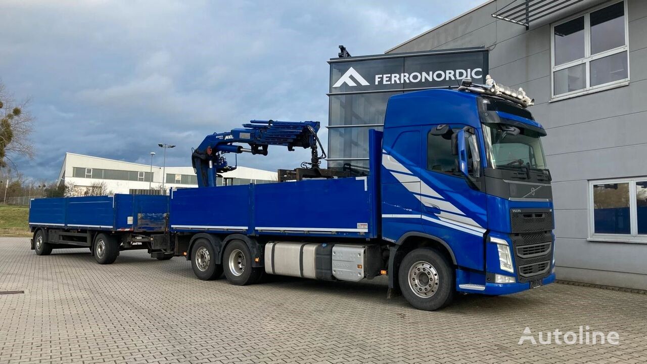 Volvo FH540 Baustoff*Lenk*Steinzange kamion s ravnom platformom + prikolica sa ravnom platformom