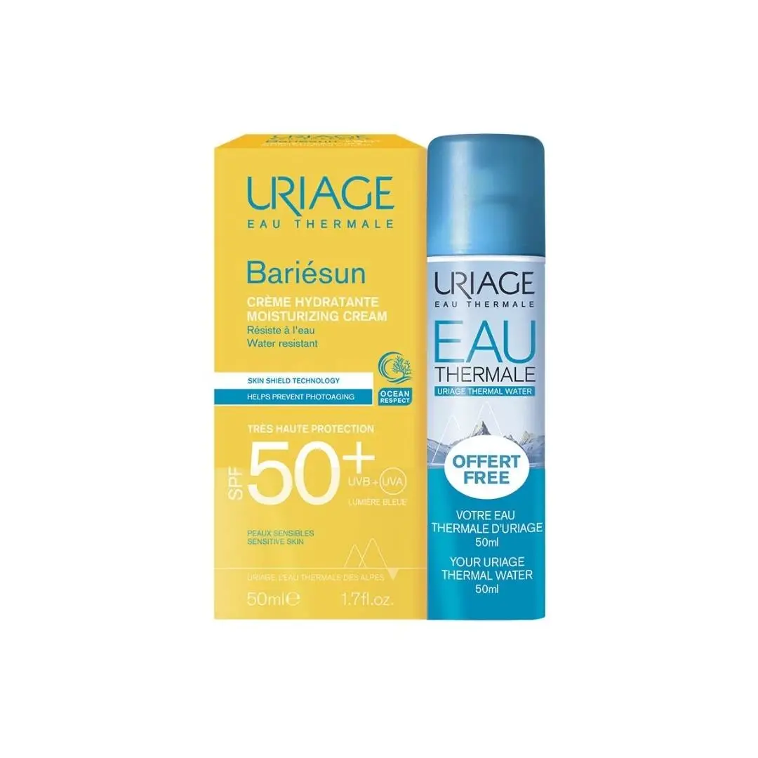 URIAGE Krema SPF50+ i EAU Termalna voda u spreju Bariésun Promo set