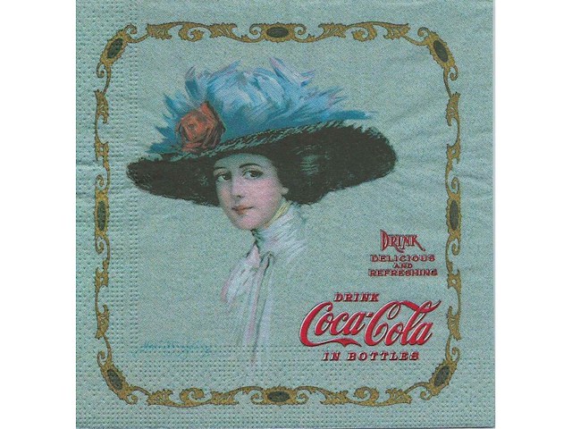 Salveta K2_005 - 33x33cm Devojka Nostalgija Coca Cola